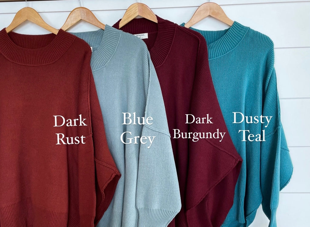 Side Slit Oversized Sweater - Including Plus – 3 jems boutique